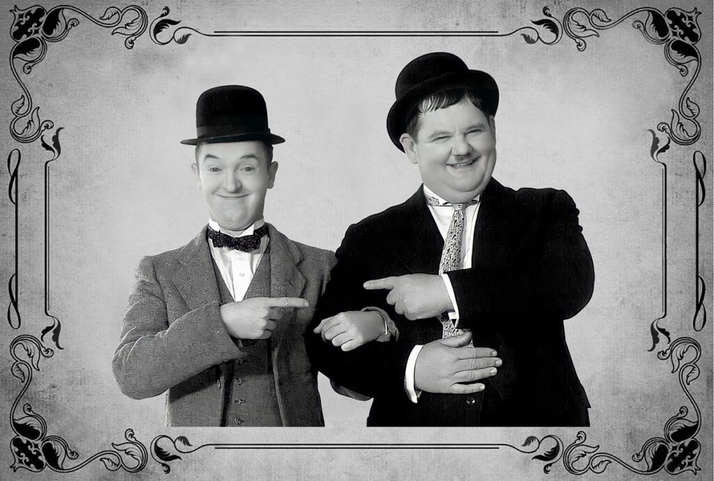 classic-silent-film-comedies-starring-laurel-and-hardy-and-the-mighty ...